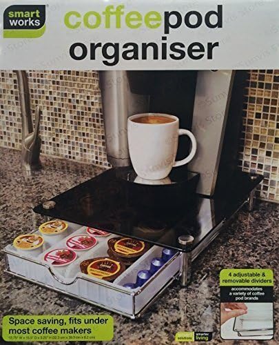 Smart works coffee pod & capsule drawer/organiser with glass, stackable ...