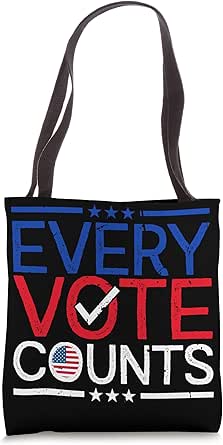 Amazon.com: Every Vote Counts Tote Bag : Clothing, Shoes & Jewelry