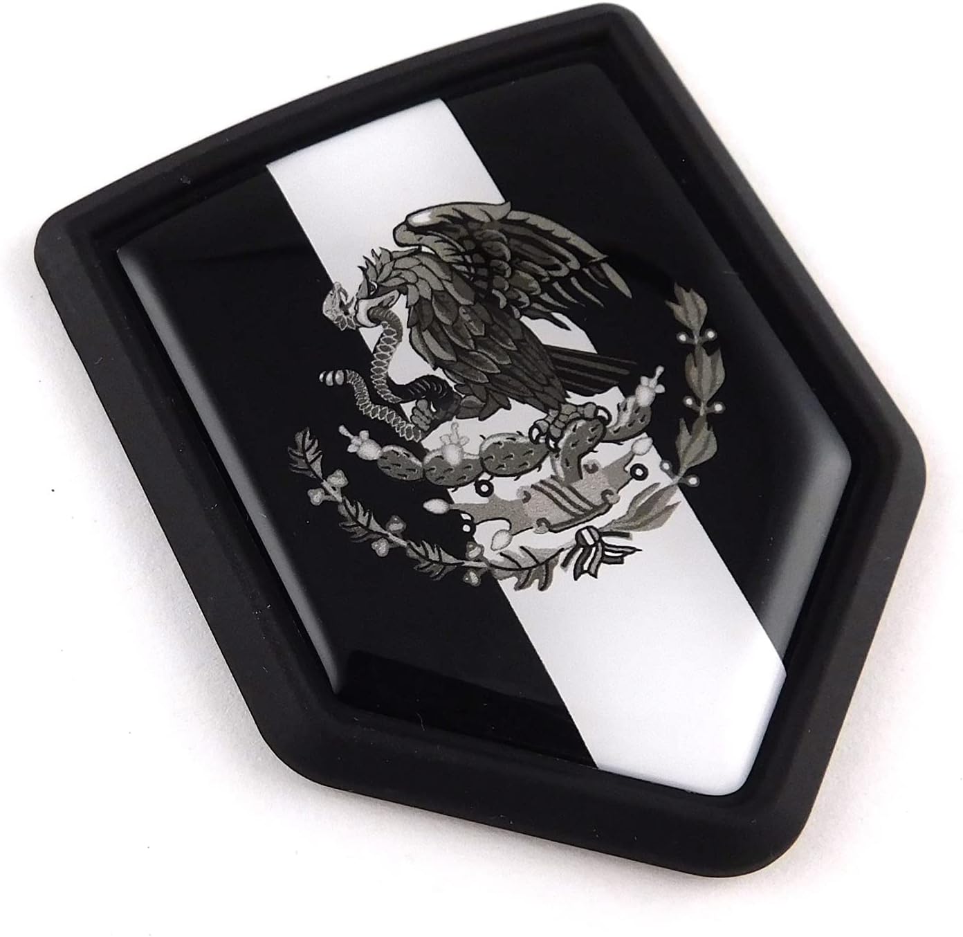 Amazon.com: Mexico Black Mexican Flag Black Shield Car Bike Decal Crest ...