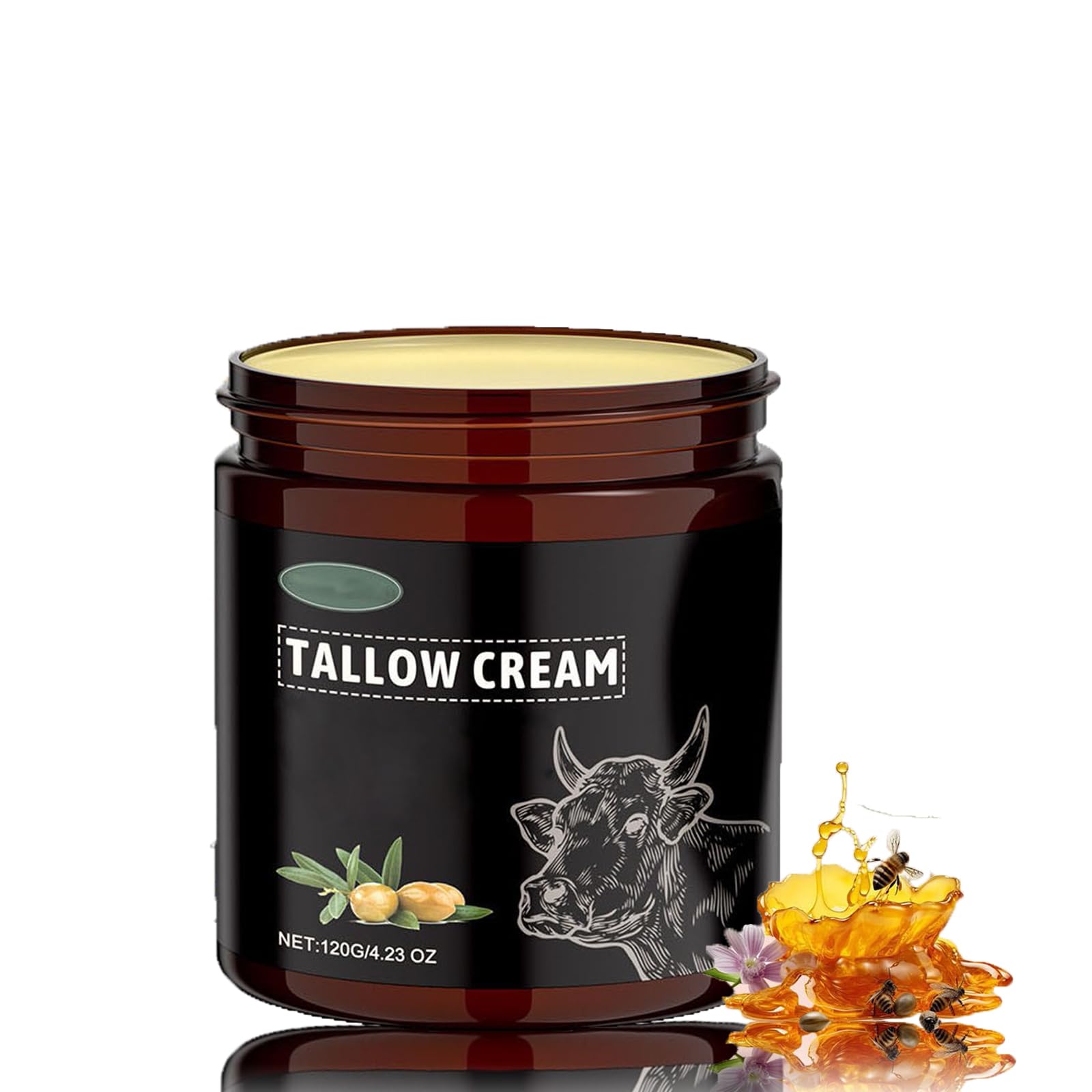 Beef Tallow Cream Organic, 120g Beef Tallow Organic for Skincare ...
