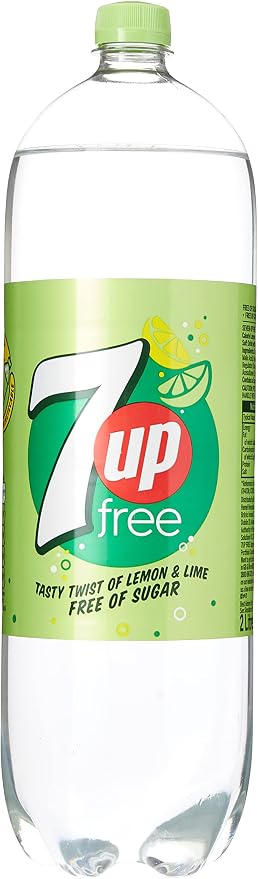 7UP, Free Lemon Flavoured Fizzy Drink SugarFree,2 l (Pack of 1 ...