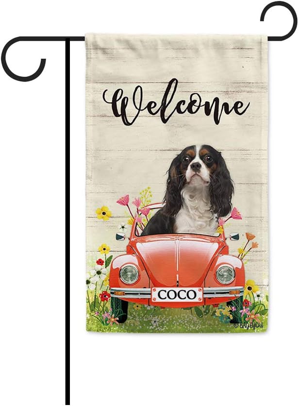 Amazon.com : Best of Breed Cavalier King Charles Flowers Design Garden ...