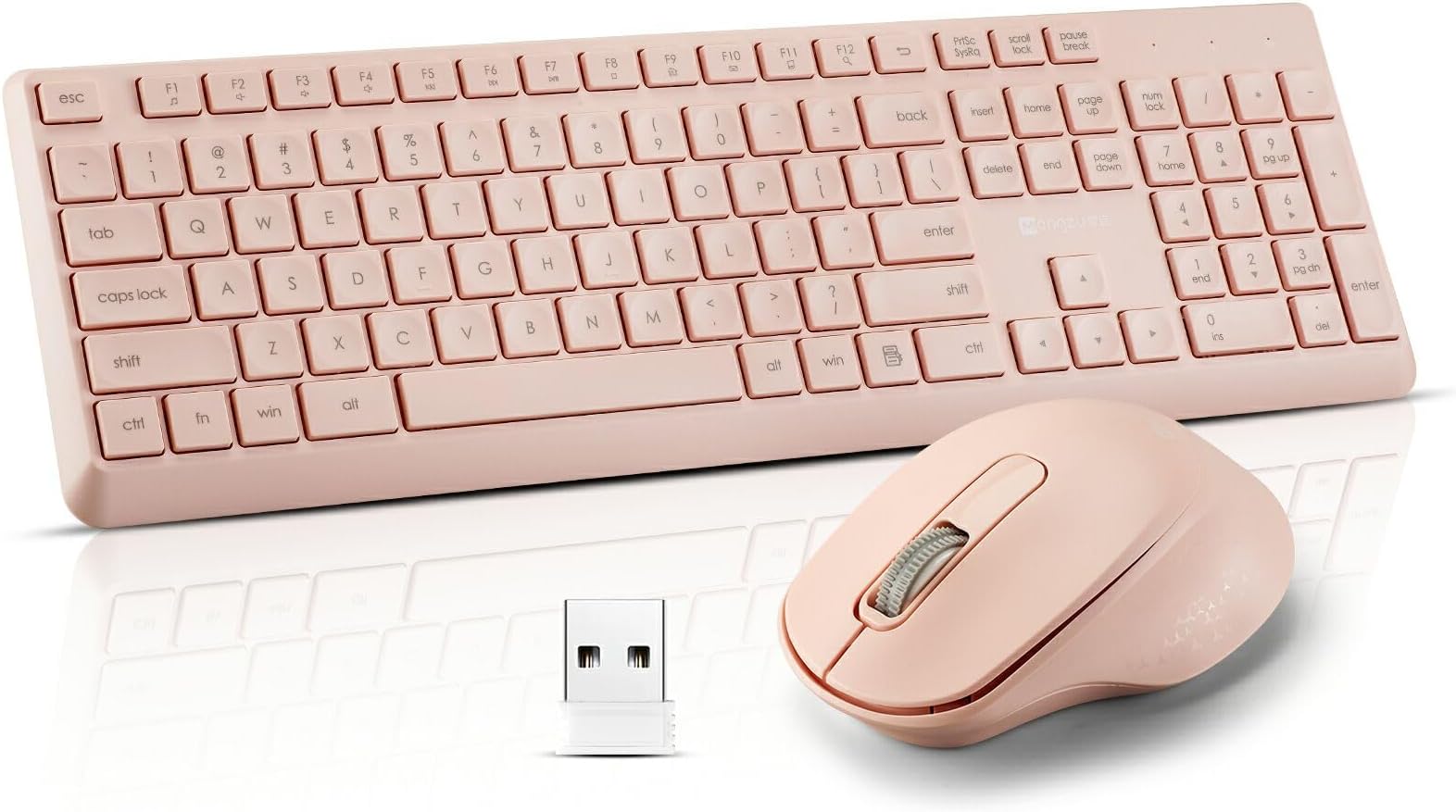 Amazon.com: Wireless Silent Keyboard Mouse Combo, Ultra-Slim USB ...