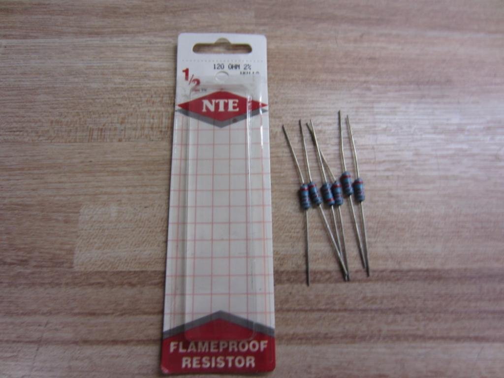 NTE Electronics HW112 Metal Film Flameproof Resistor, 1/2W, 2% ...