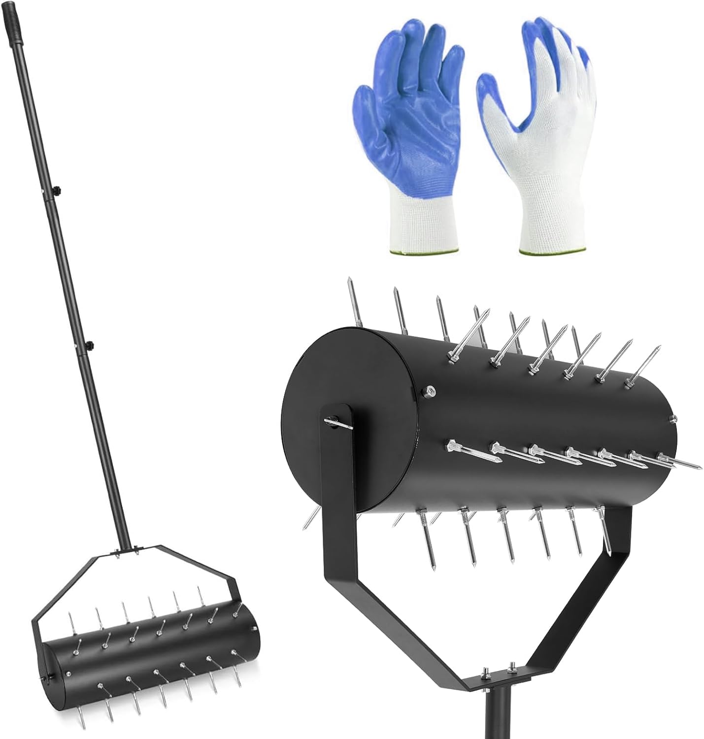 Amazon.com : Updated Lawn Aerator, Heavy Duty Rolling Lawn Aerator Tool ...