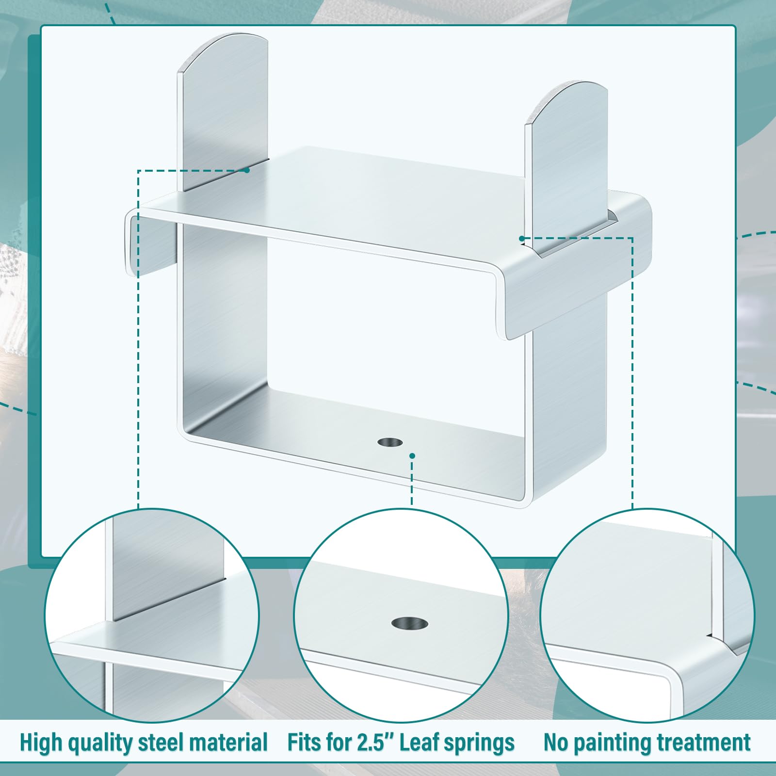 Snapklik.com : DaisyInner 4 Pcs Leaf Spring Clamp Kit Leaf Springs Up ...