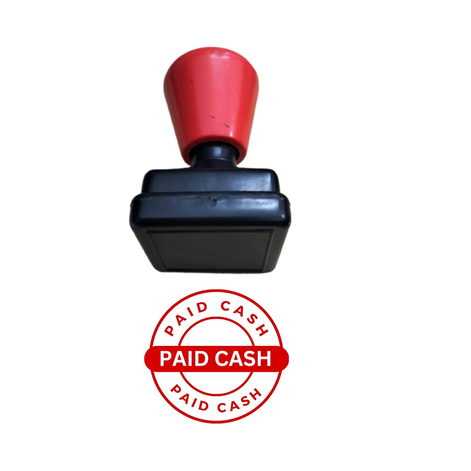 Monotech Enterprises Pre-Ink Stamp with Message Paid Round Shape (Red ...