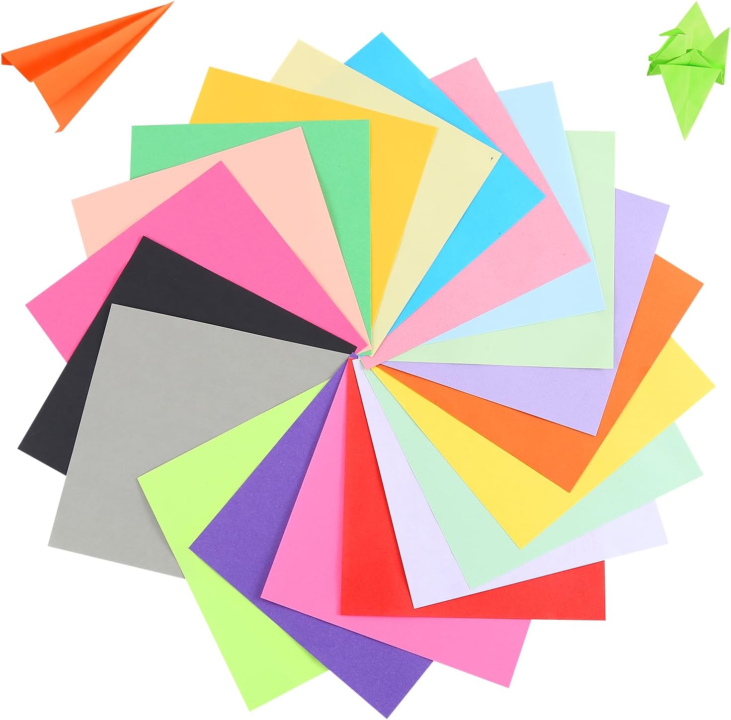 200 Fogli Carta Origami, 20 Colori, 15 x 15 cm - carta colorata su ...