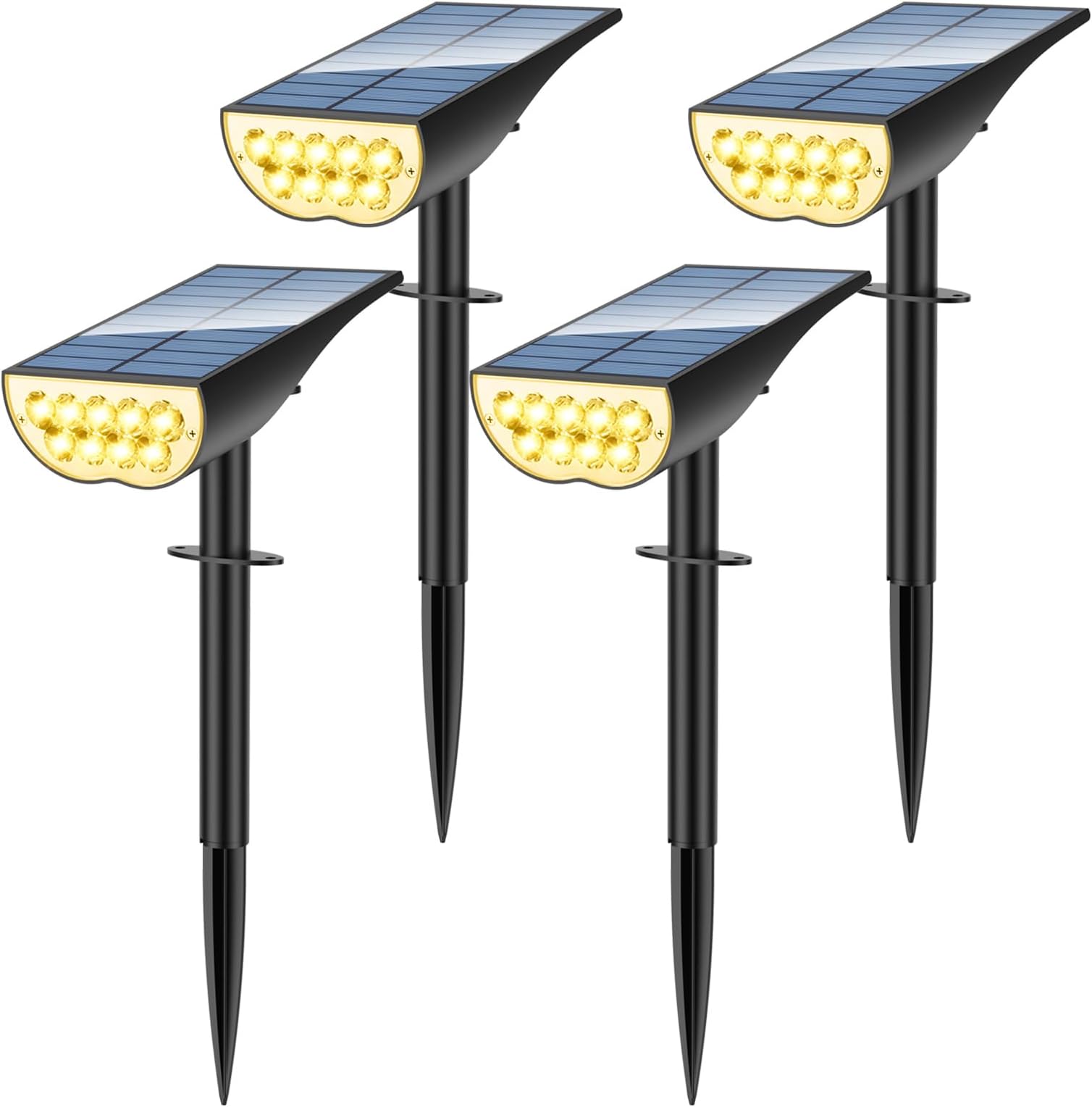 ZOOKKI Solar Spot Lights Outdoor, Solar Lights Outdoor Waterproof IP65 ...