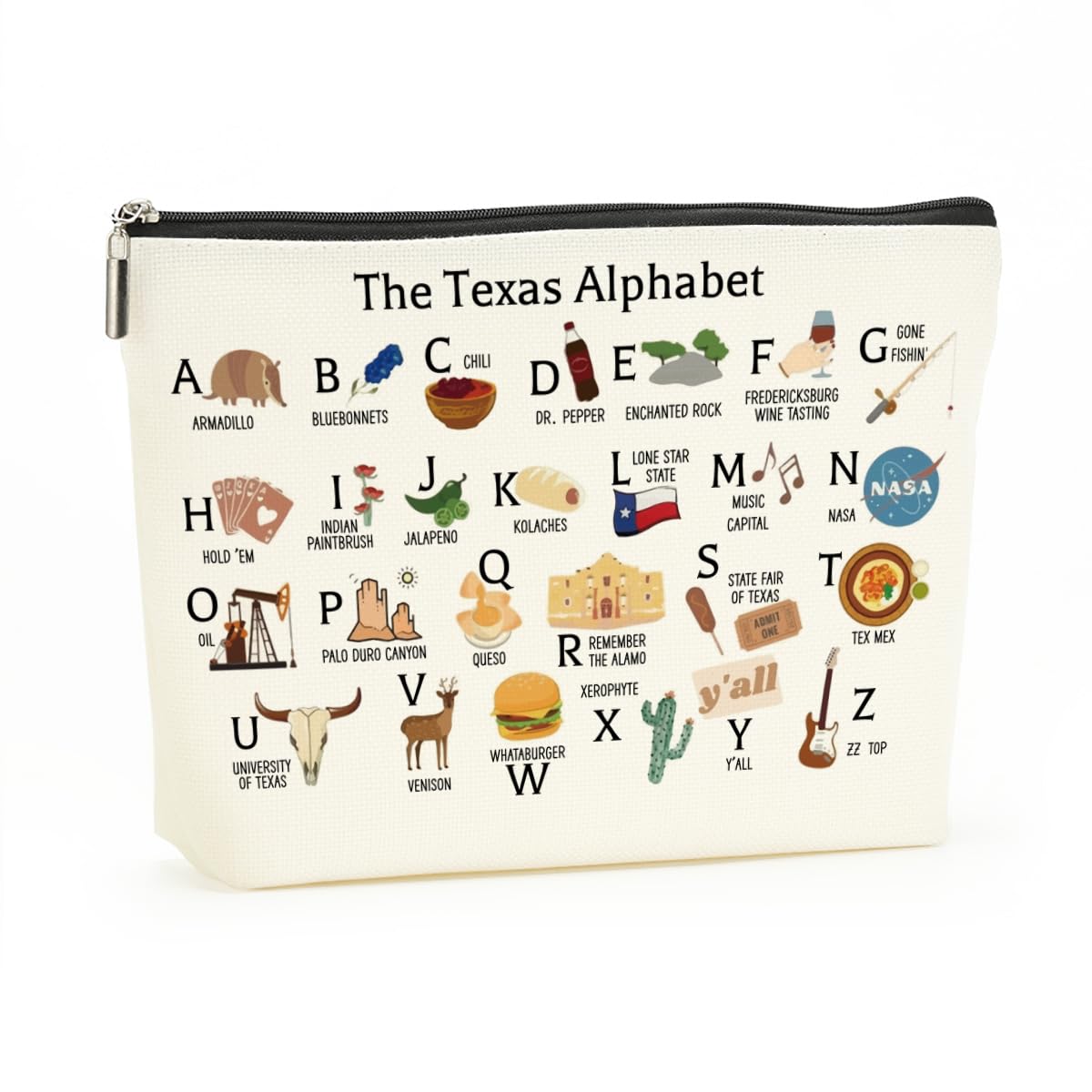 Amazon.com: Cute Texas State Souvenirs Gifts Makeup Bag Texas Themed ...