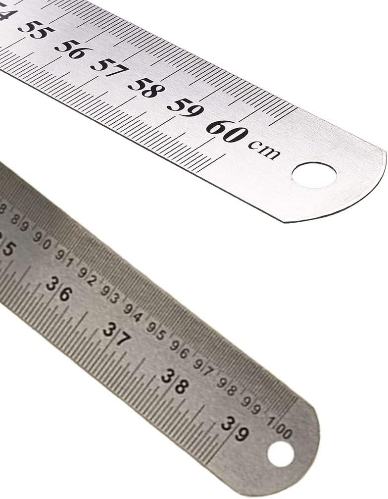 KRISTEEL | Stainless Steel Ruler 1000 mm / 39 inch (1 Meter) Pack of ...