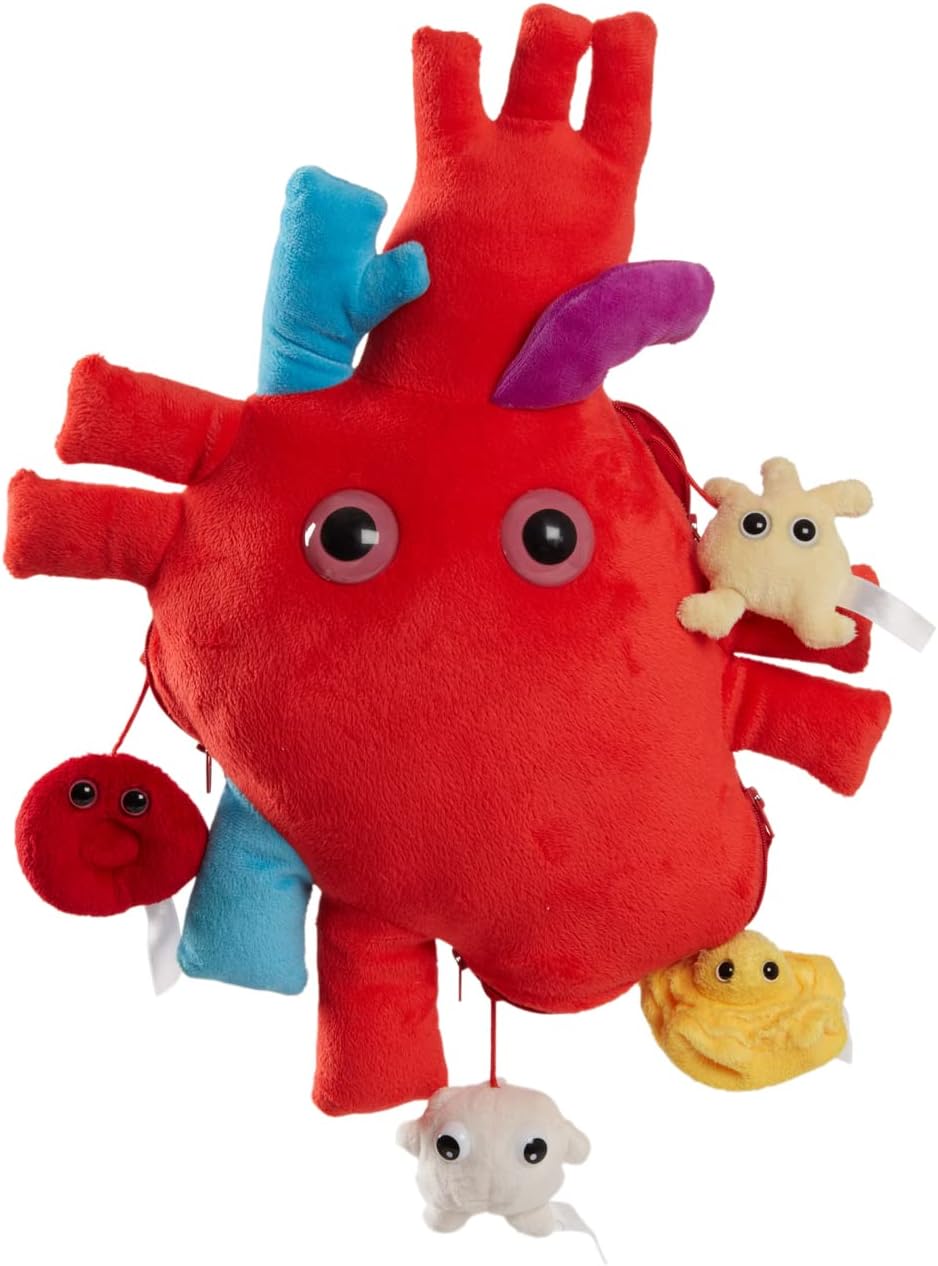 Amazon.com: GIANTmicrobes Deluxe 15" Heart with Blood Cells Plush ...