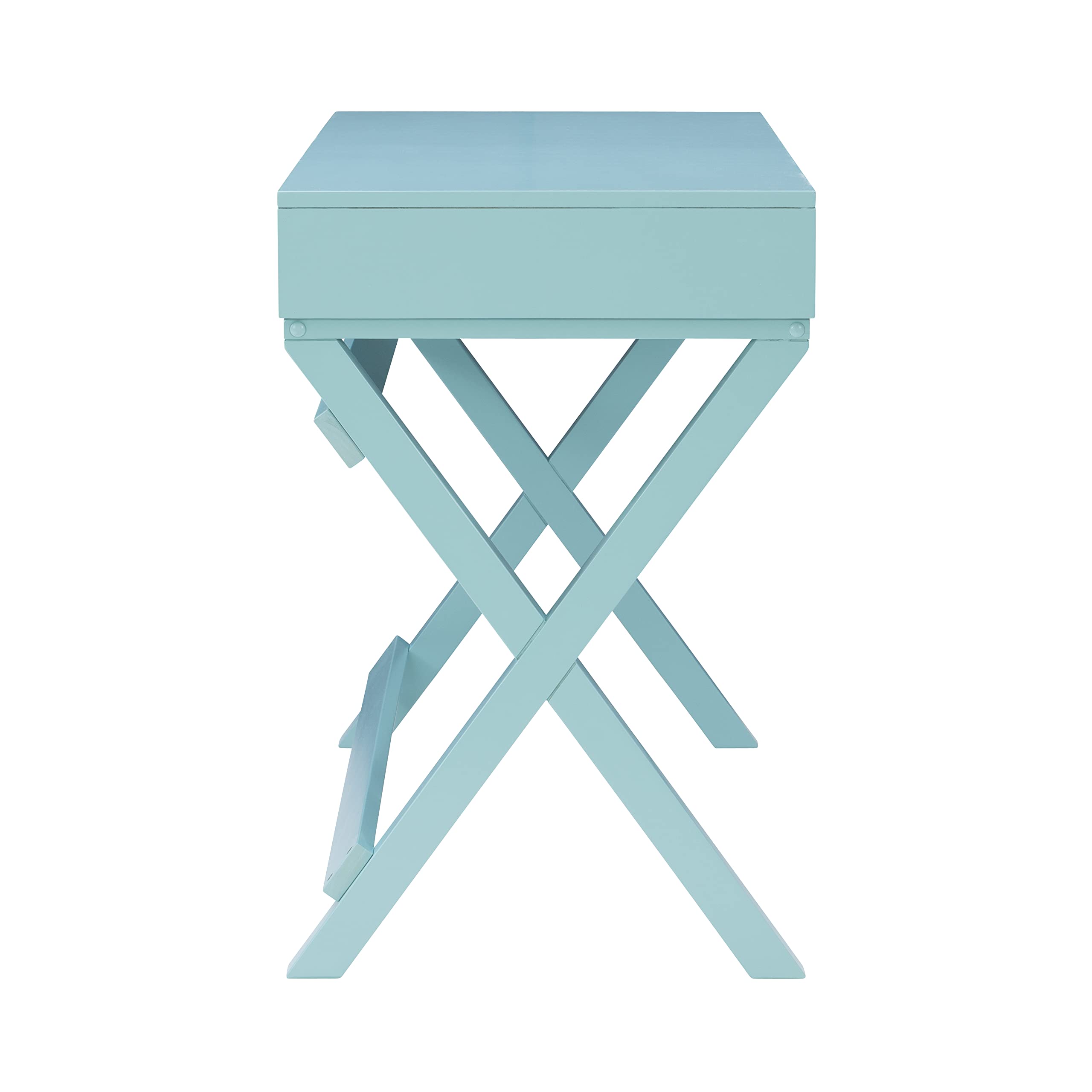 Linon Home D??cor Jaycee Blue Writing Desk, 20"D x 44"W x 30"H, Blue