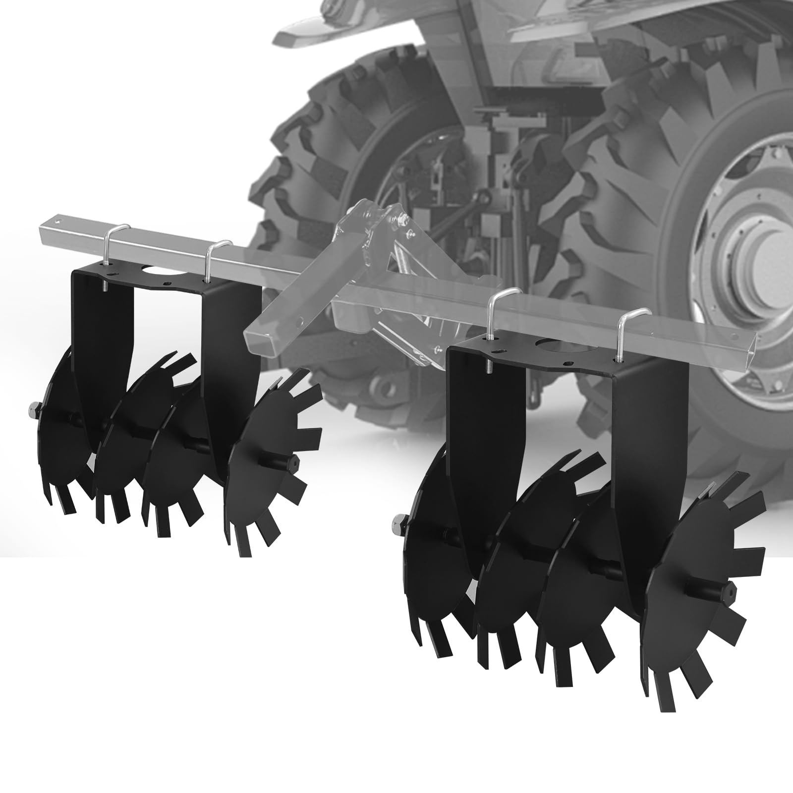 Amazon.com: OUKIDR Disc Harrow 2 Pack, Heavy Duty Cut Disc Plow, ATV ...