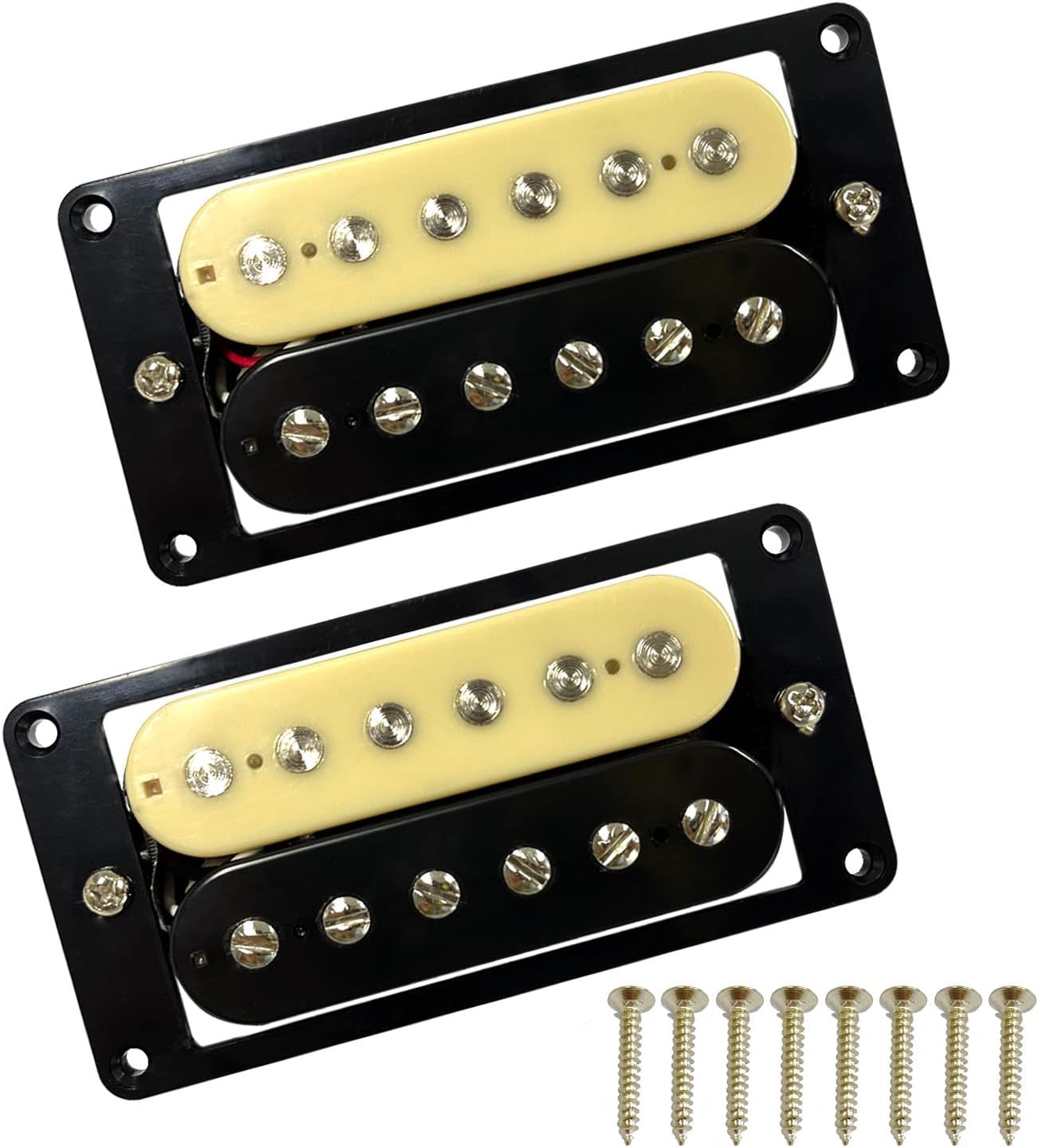 Amazon.com: Electric Guitar Pickup,1 Set Double Coil Pickups Zebra ...