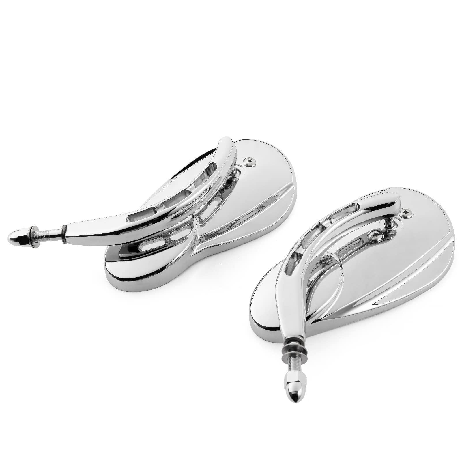 Split Vision Mirrors, Chrome Rear View Mirrors For Harley Davidson Road ...