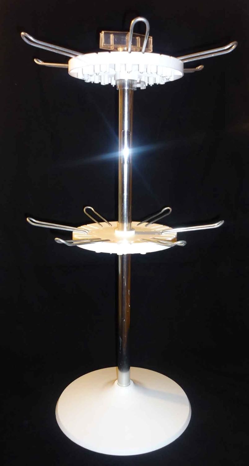 Amazon.com: Counter Spinner Display, 2-tier, 25" Pole, 12 Loop Hooks ...
