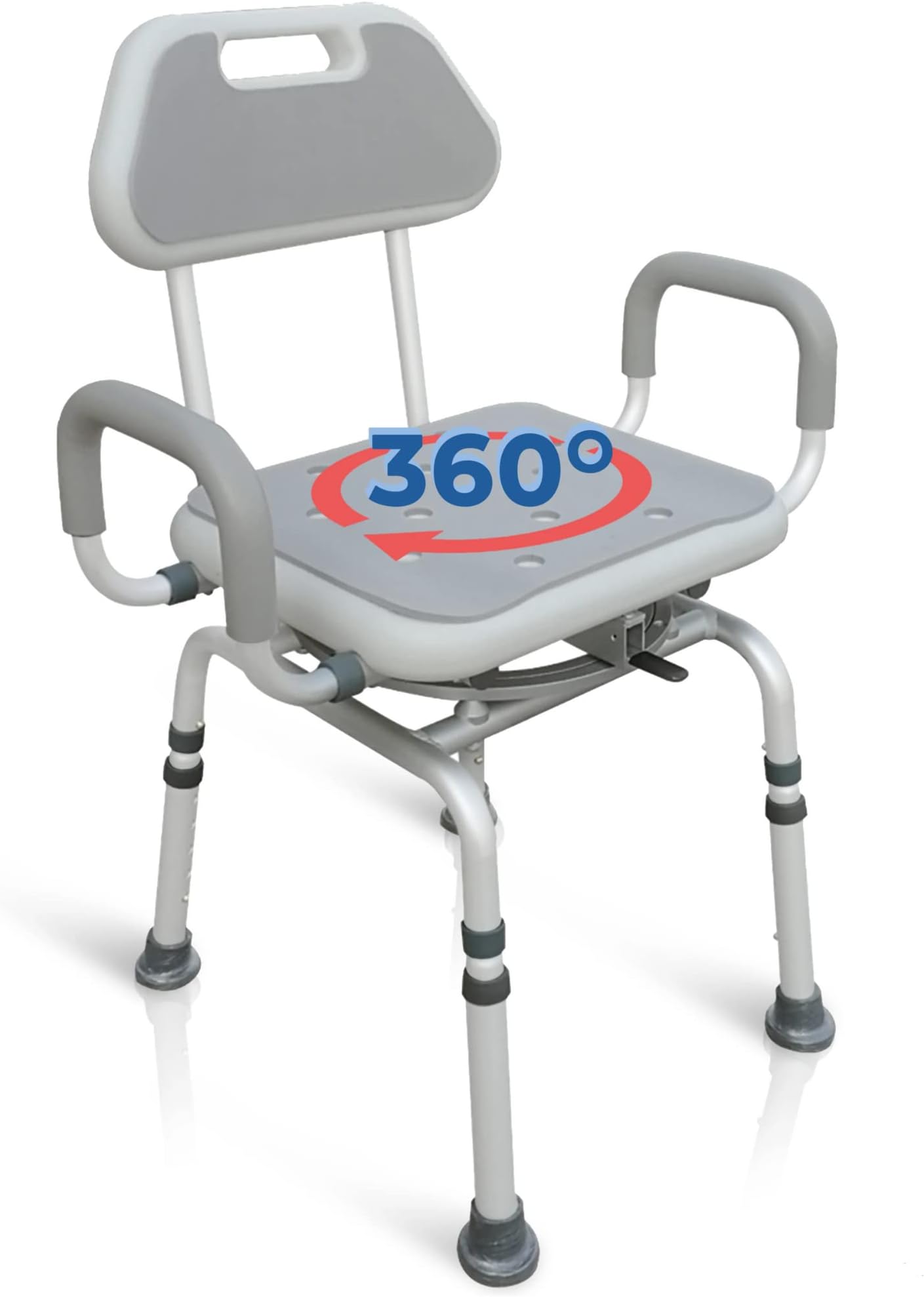 Amazon.com: 360° Swivel Shower Chair,Height Adjustable Bath Chair ...