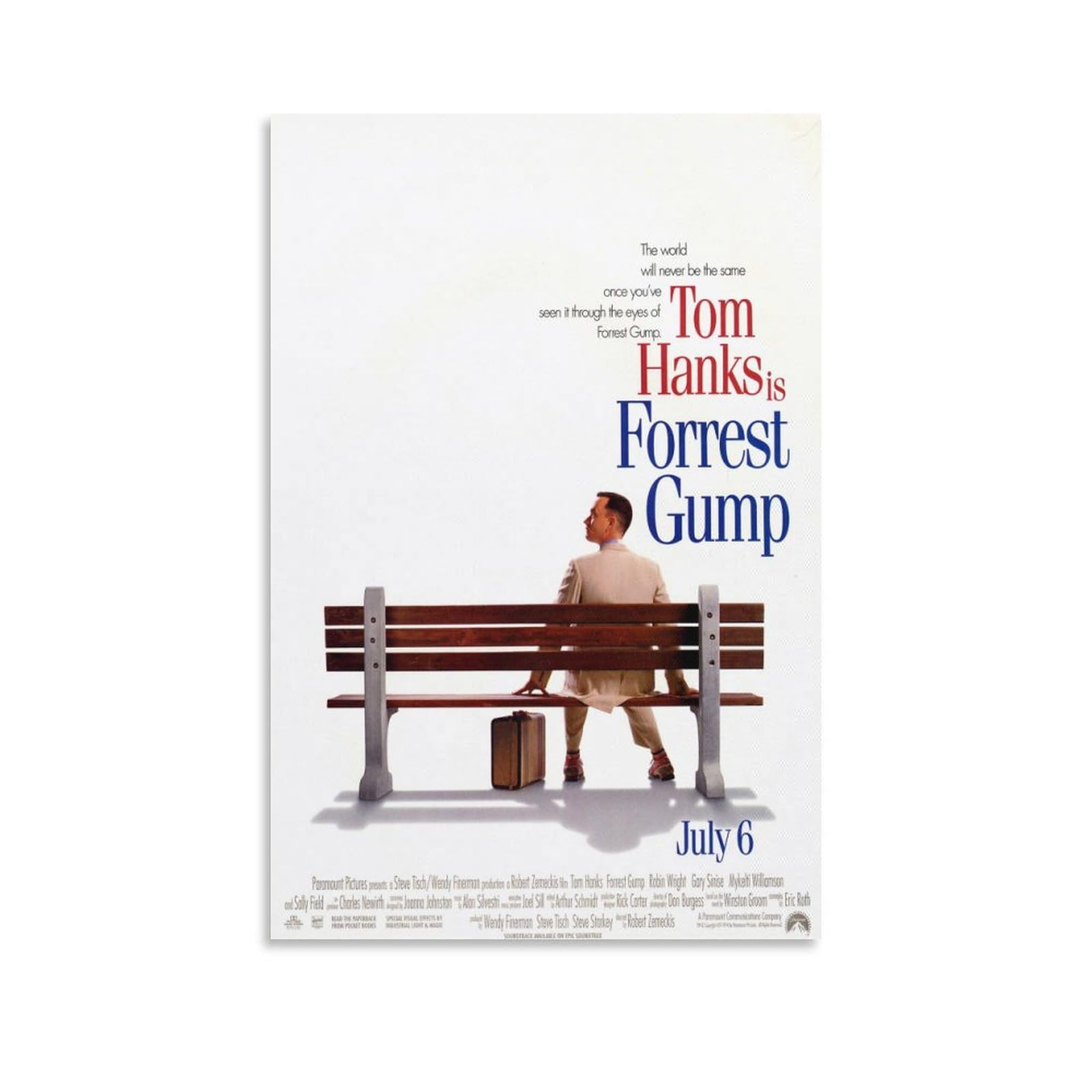 Amazon.com: HGIIOOOGY Forrest Gump Movie Poster 1 Wall Art Canvas Print ...