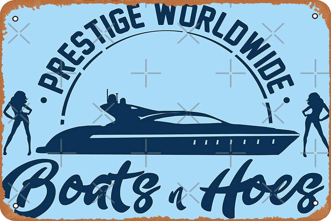 Amazon.com : Metal Sign - Prestige Worldwide Boats and Hoes Tin Poster ...