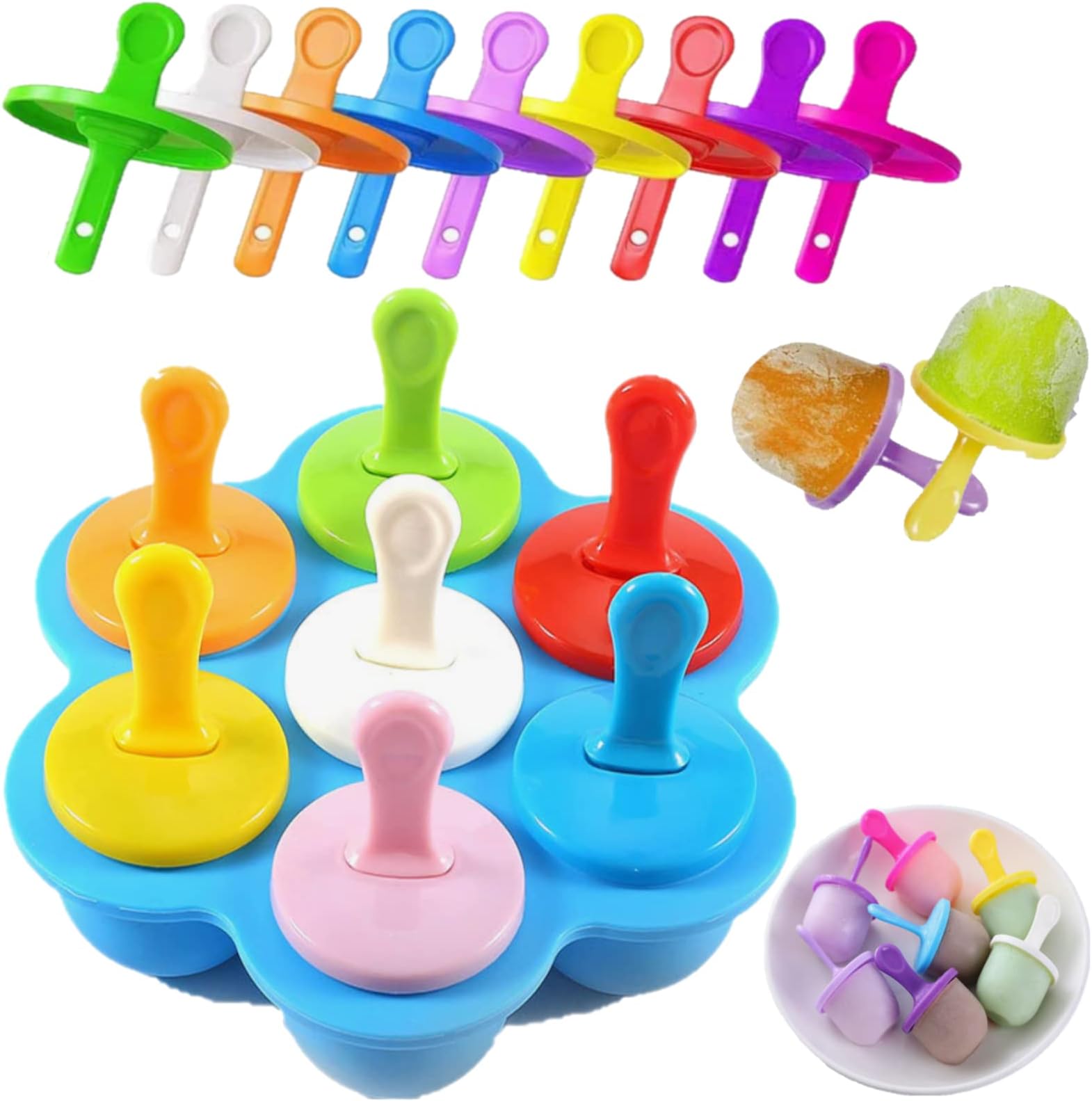 Amazon.com: ZOKU - Mini Pop Molds, 9 Miniature Popsicle Molds With ...