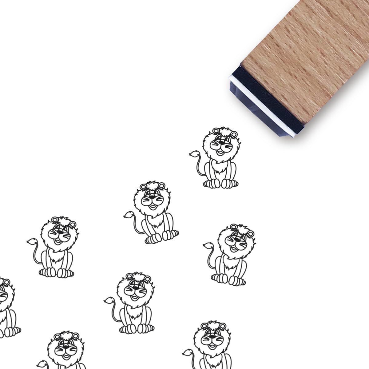 Amazon.com: Cute Lion Rubber Stamp, 3/5 Inch Small Mini Stamp for ...