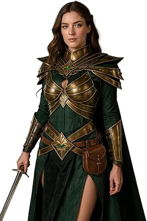 Amazon.com: Lady Armor | Medieval Knight Steel Elven Lady Half Body ...