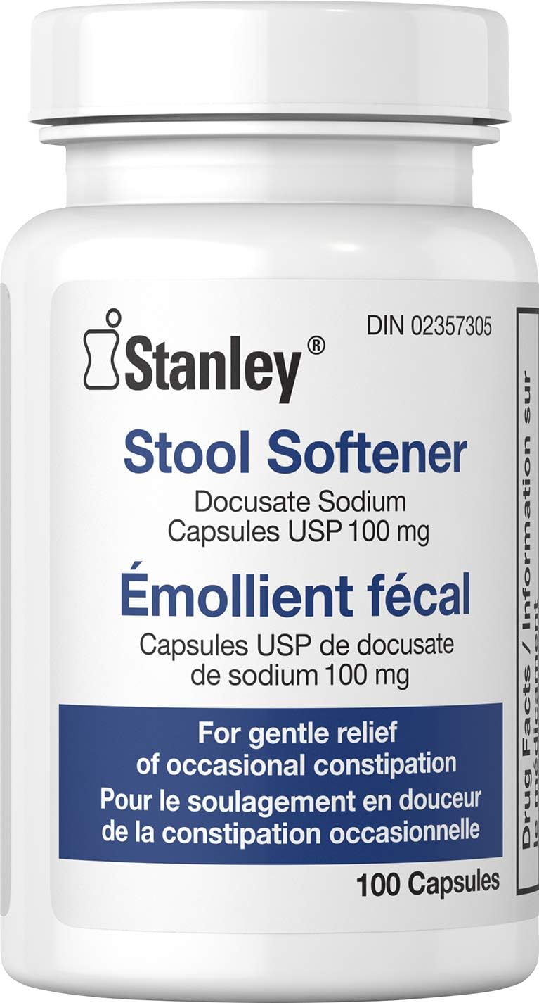 Stanley Pharmaceuticals Stool Softener, For Gentle Relief of Occasional ...