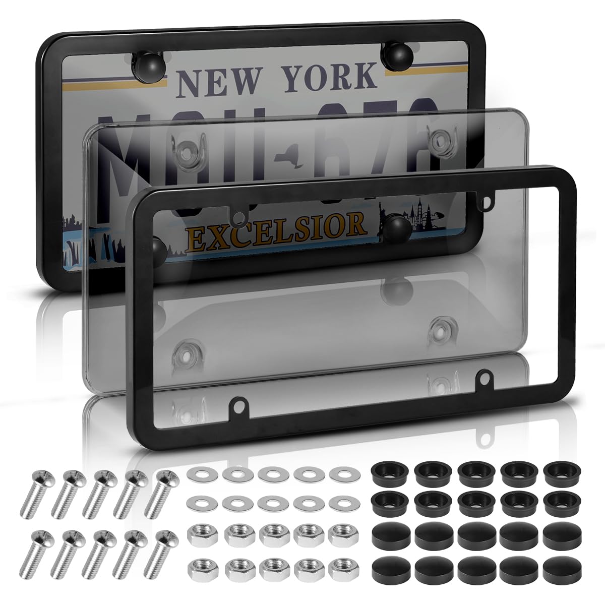 License Plate Frame, 2 Pack License Plate Cover, License Plate ...