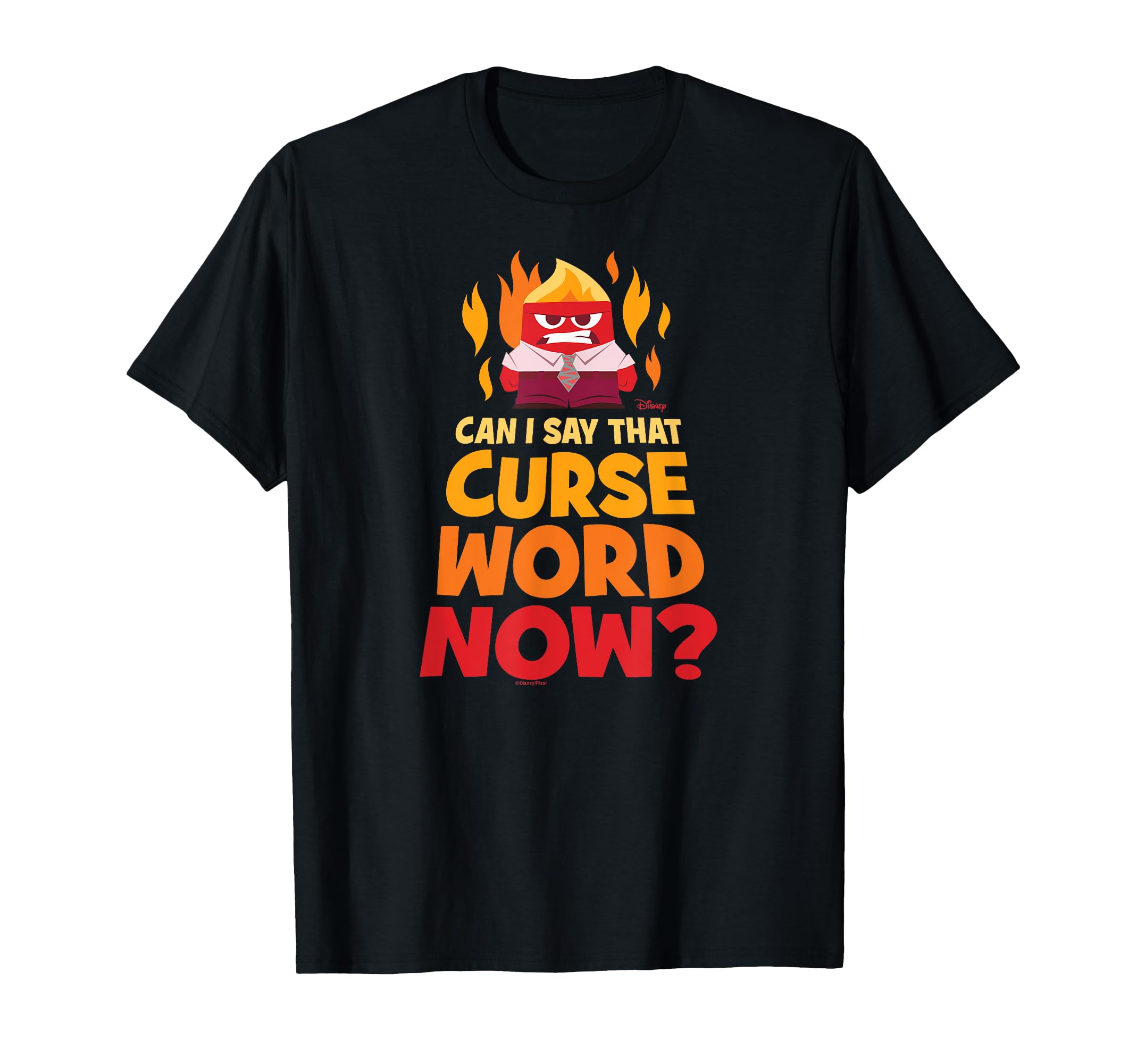 Amazon.com: Inside Out - Anger Can I Say That Curse Word Now? T-Shirt ...