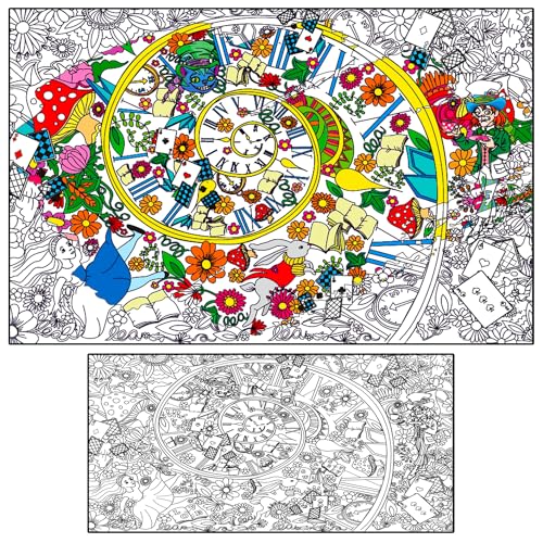Buy ALEX Art Giant Coloring Poster Alice in Wonderland - Extra Large ...