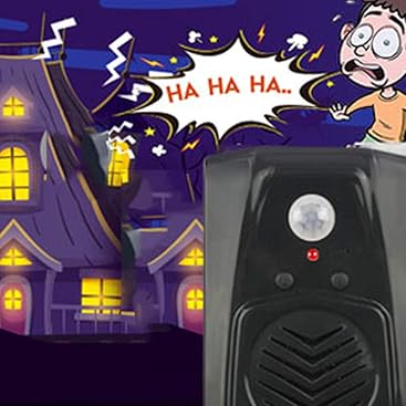 Small Black PIR Infrared Motion Sensor Scream Sound Box MP3 Halloween ...
