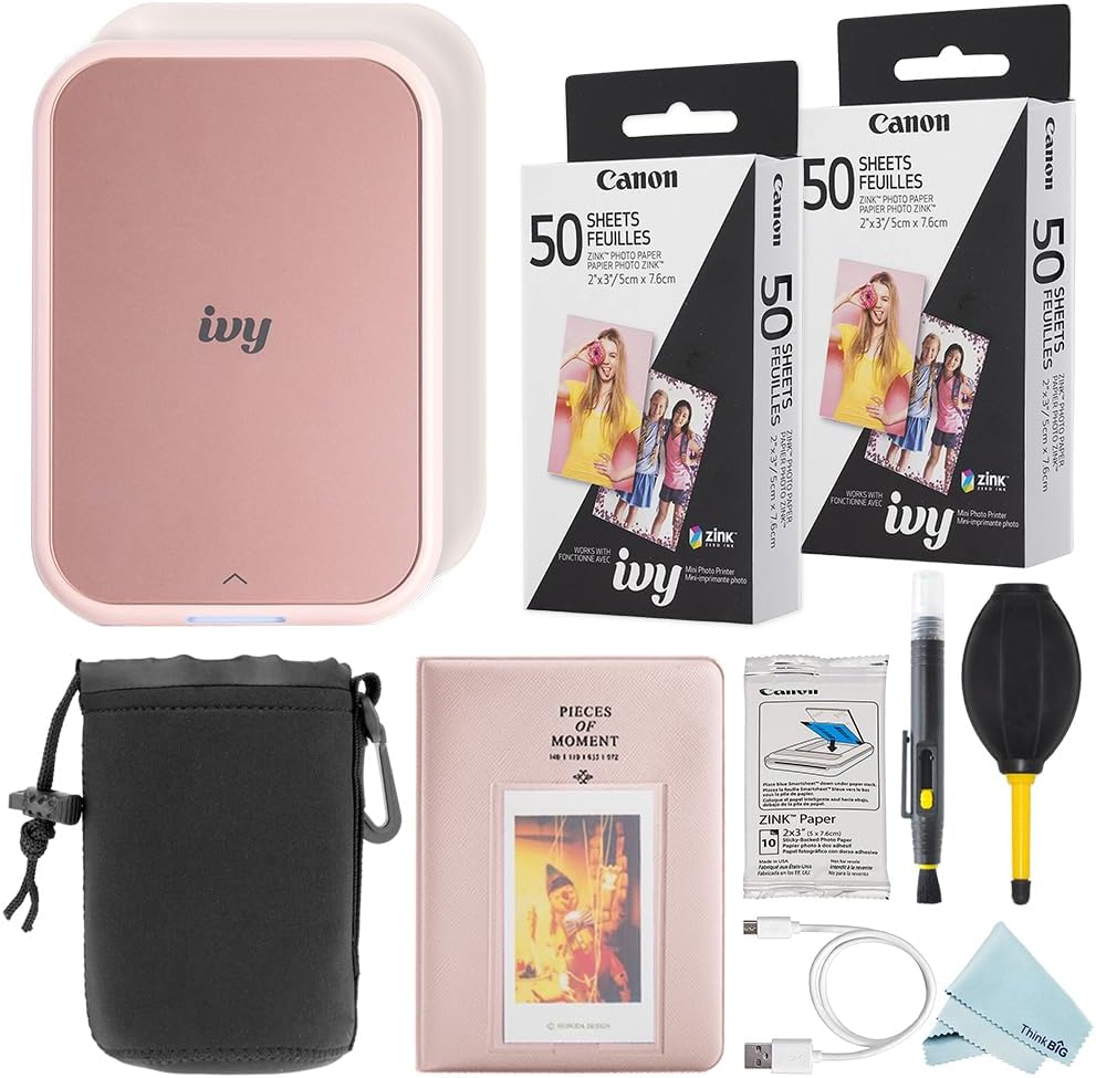 Amazon.com: Canon Ivy 2 Mini Smartphone Photo Printer Blush Pink ...