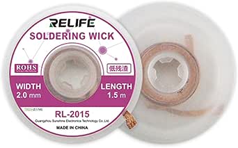 RELIFE Soldering Wick Braid Desolder Desoldering Wire Mop Solder Sucker ...