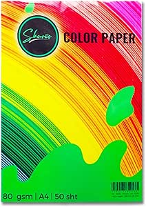 Skari's A4 Colorpaper 10 color 50 sheet 80grm: Buy Online at Best Price ...