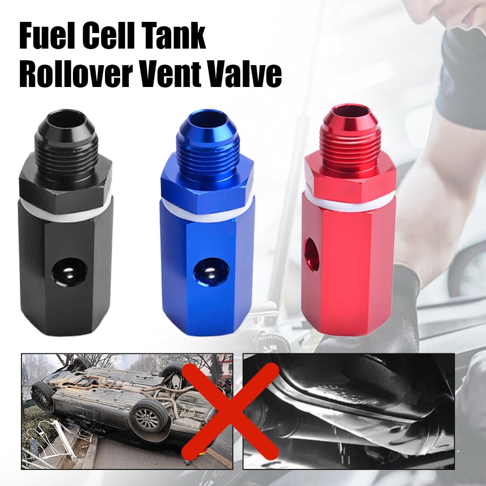 Snapklik.com : 10AN Male Fuel Cell Tank Rollover Vent Valve Aluminum ...