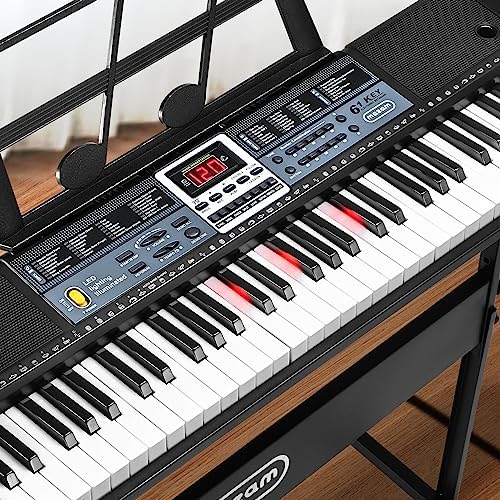 Mazam 61 Keys Electronic Keyboard Portable Digital Piano Keyboard with ...