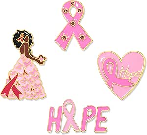 Amazon.com: Breast Cancer Awareness Pins Bulk Pink Ribbon Brooches for Women Faith Hope Lapel ...