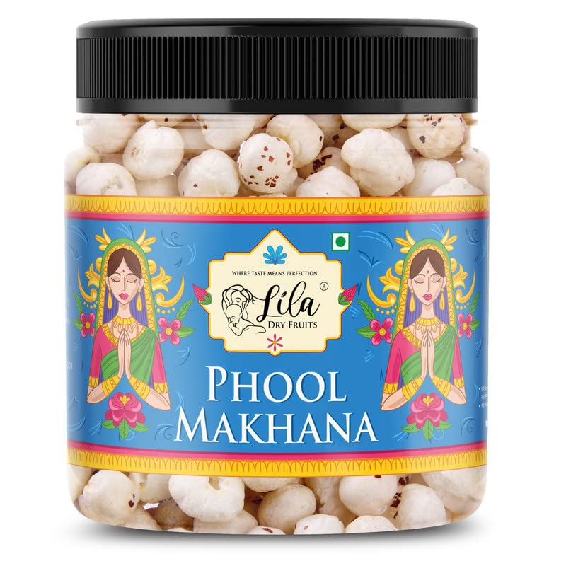 Buy LILA DRY FRUITS Makhana Fox Nuts 100gms(50gx2) Jar Pack | Lotus ...