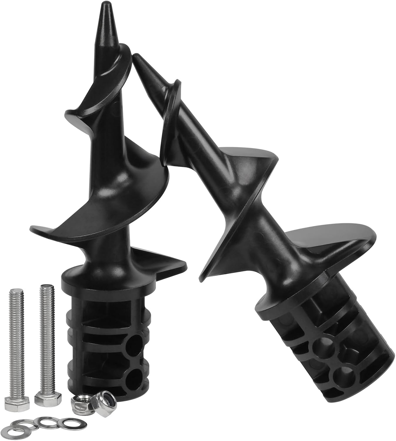 Amazon.com: Post Hole Auger for Drill Dock Sand Auger Two Sets (Each ...