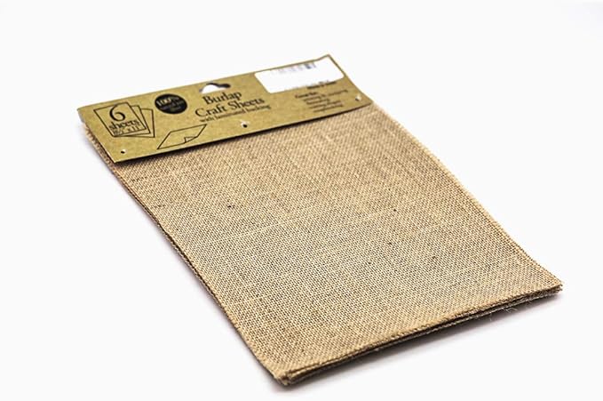 Amazon.com: Ohah 6-Sheets Burlap Crafts Sheets 100% Natural Jute Fiber ...