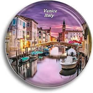Amazon.com: Fridge Magnet Canal Venice Italy Glass Magnets for ...