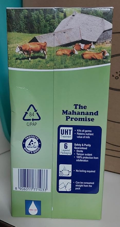 Mahanand Toned Milk 1 Litre Tetra Pack, Pure & Hygienic Dairy Milk ...