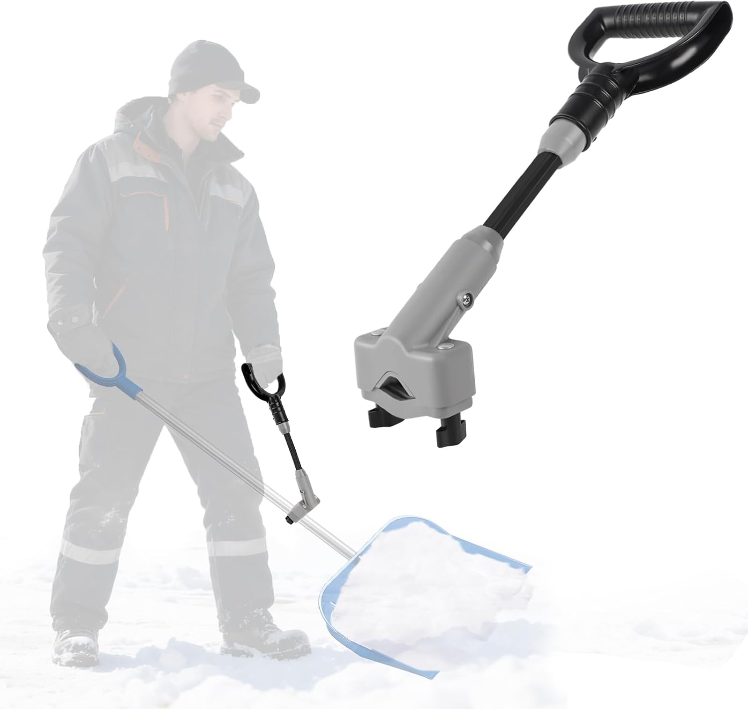 Amazon.com : Universal Snow Shovel Handle, Back Saver Handle Attachment ...