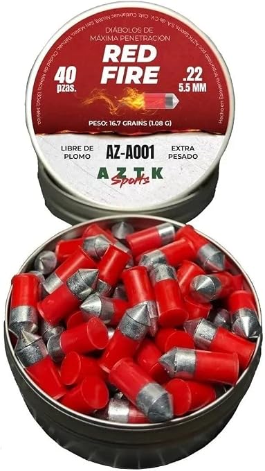 AZTK Diabolo Red Fire 5.5 40 Pzas Penetrator : Amazon.com.mx: Deportes ...