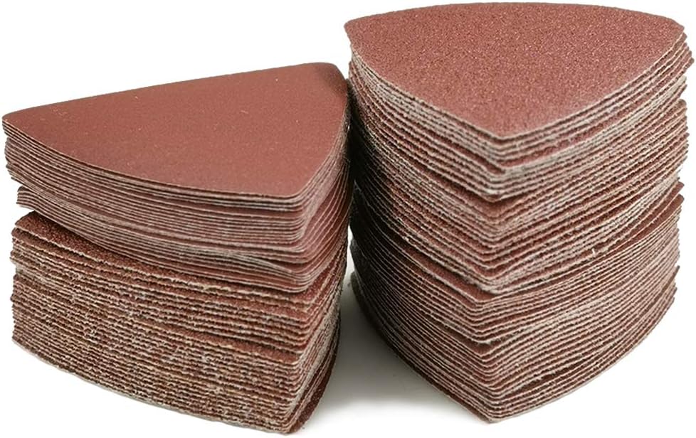 3-1/8" Sanding Paper 80mm Triangular Hook & Loop Triangle Sandpaper Fit ...