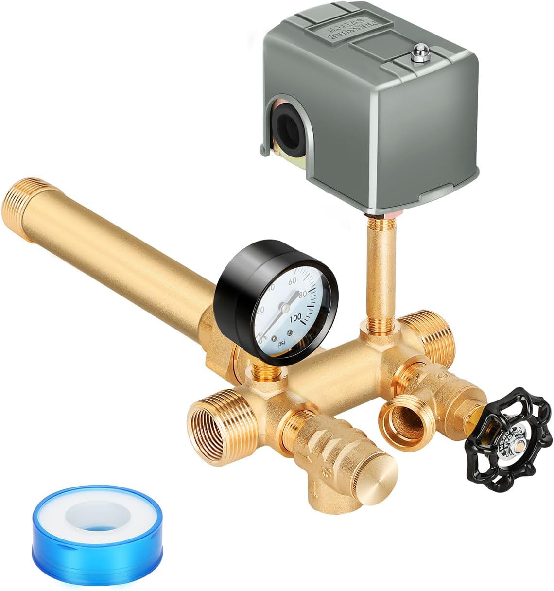 Upgraded 1"x 11"Well Pressure Tank Tee Kit with Union for Water Well ...