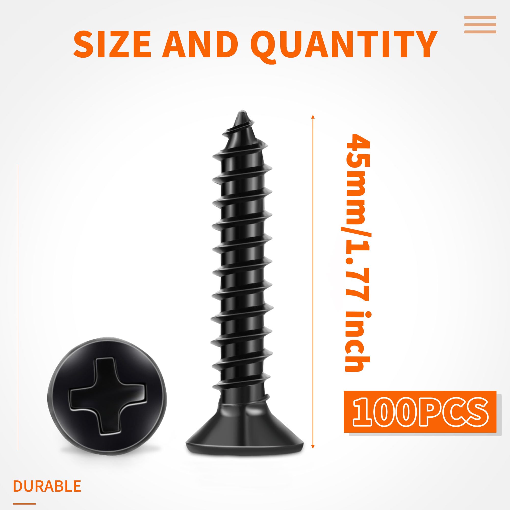 Torx Wood Screws Black