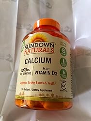 Amazon.com: Sundown Calcium 1200 mg Plus Vitamin D3, Supports Bone ...