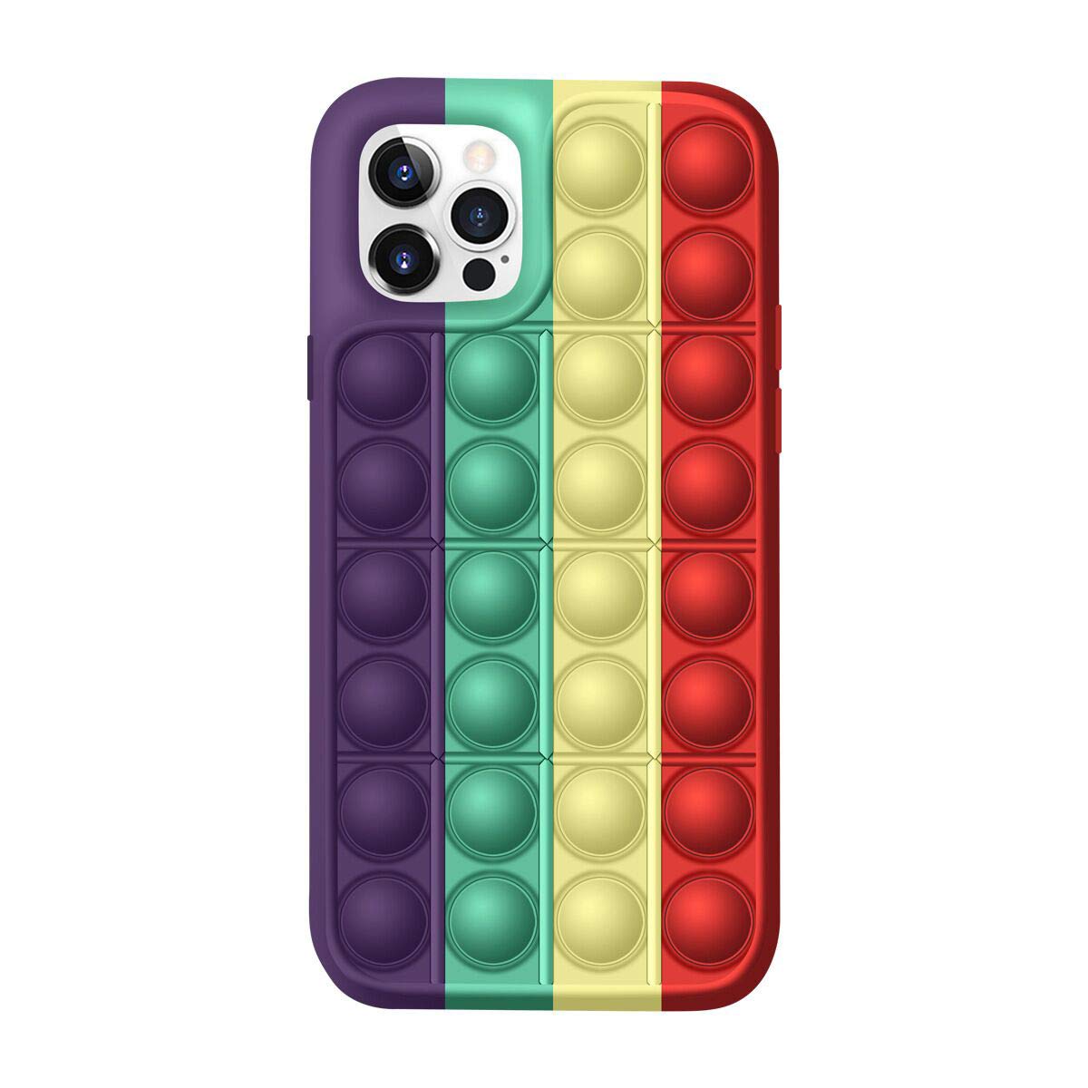 Fidget Toys Phone Case, Rainbow Push Pop Bubble Protecive Case for ...